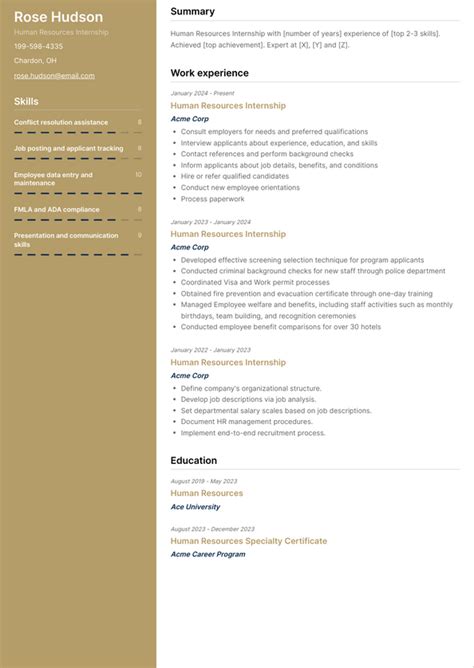 10 Human Resources Internship Resume Examples That Work