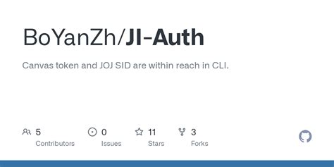 GitHub BabeanZh JI Auth Canvas Token And JOJ SID Are Within Reach In CLI