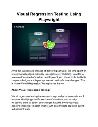 Visual Regression Testing Using Playwright Pdf