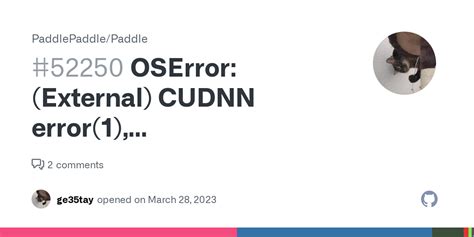 Oserror External Cudnn Error1 Cudnnstatusnotinitialized