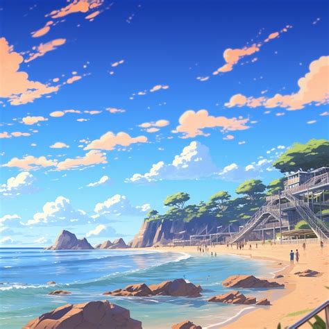 Anime Beach Background
