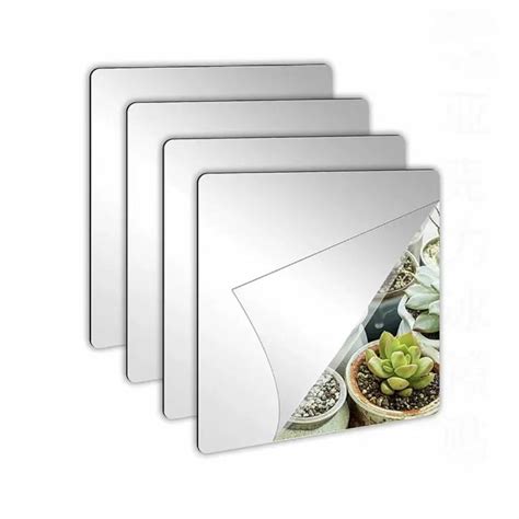 Unbreakable Mirror 20 20cm 30 30cm Acrylic Mirror Wall Stickers Self Adhesive Full Body Mirrors