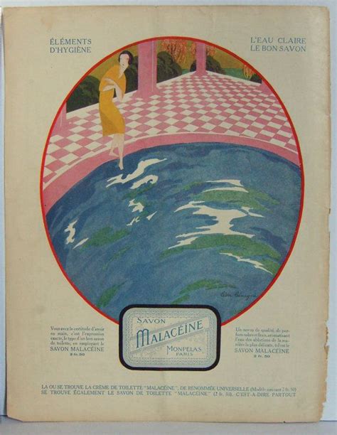 LÉon BÉnigni Original Vintage ArtdÉco 1923 French Magazine Full Page Colour Advert For Malacéïne