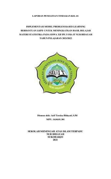 Pdf Implementasi Model Problem Based Learning Berbantuan Lkpd Untuk