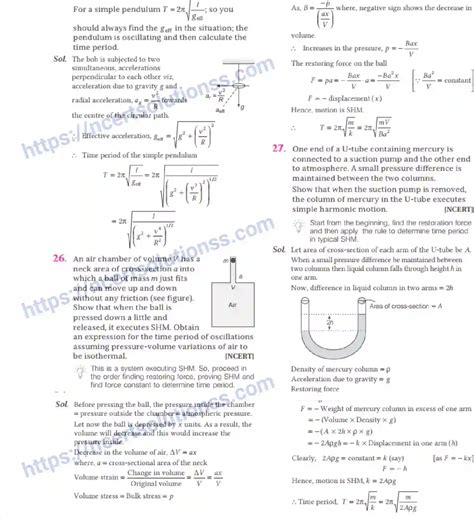Class 11 Physics Oscillations Note