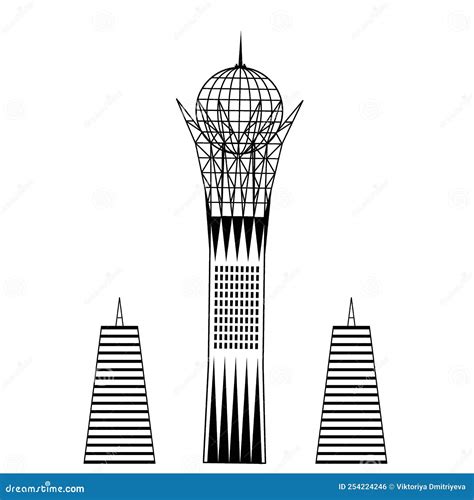 Baiterekline Stock Vector Illustration Of Structure 254224246