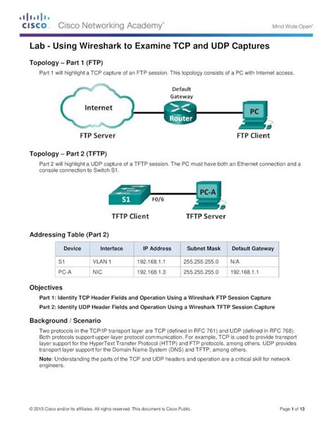 pdf lab using wireshark to examine tcp and udp … lab using