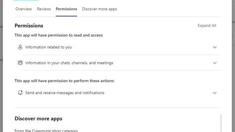 Microsoft Teams Updated Permissions Section In The Microsoft Teams App Details Page