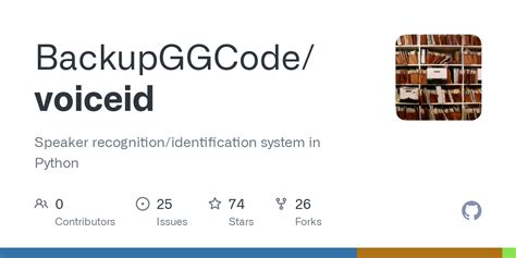 Github Backupggcodevoiceid Speaker Recognitionidentification