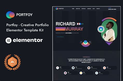 Download Portfoy Portfolio Elementor Template Kit