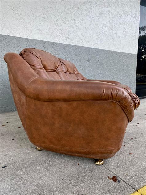 1970s Space Age Baseball Glove Curved Sofa Loveseat For Sale At 1stdibs