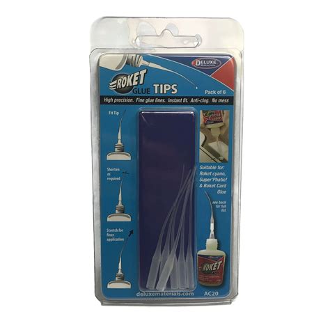 Roket Glue Tips By Deluxe Materials Ac20 Scale Model Scenery
