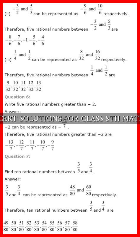 Ncert Solutions For Class 8th Maths Wadaef