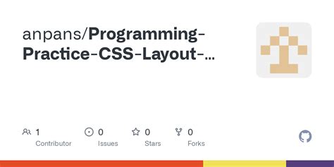 Github Anpansprogramming Practice Css Layout And Javascript Basics