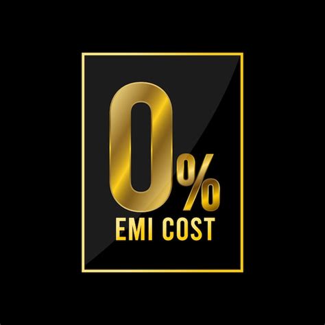Premium Vector Percent EMI Cost Vector With Golden Text