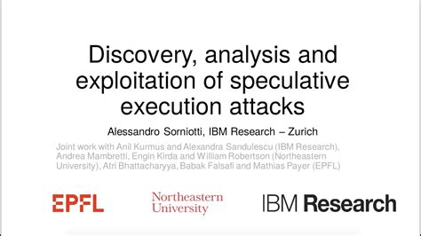 Discovery Analysis And Exploitation Of Speculative Execution Attacks