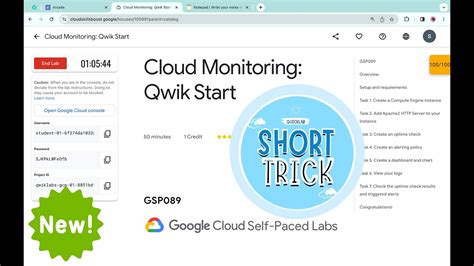 New 2023 Cloud Monitoring Qwik Start Qwiklabs Gsp089 With Explanation🗣️ Youtube