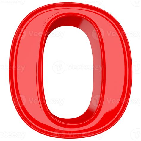 Red Letter O Font 3d Render 36305340 Png