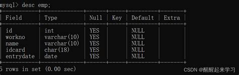 Day01 Mysql数据库和表的操作，了解mysql的字段类型并制作一张简单员工表mysql创建一个员工表 Csdn博客