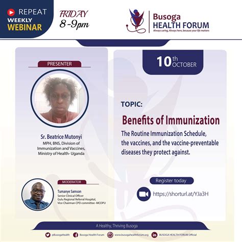 Busoga Health Forum Bhf Benefits Of Immunization The Routine Immunization Schedule The