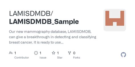 Github Lamisdmdb Lamisdmdb Sample Our New Mammography Database Lamisdmdb Can Give A