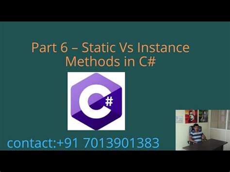Part Static Vs Instance Methods In C Soonya Technologies