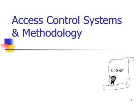 Ppt Access Control Systems And Methodology Powerpoint 54 Off