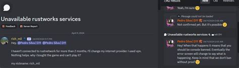 If You Keep Getting Rustworks Error You Could Be Console Banned R RustConsole