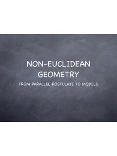 NON EUCLIDEAN GEOMETRY University Of Washington Non Euclidean Geometry University Of