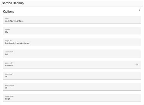 Samba Backup Create And Store Backups On A Samba Share Share Your Projects Home Assistant