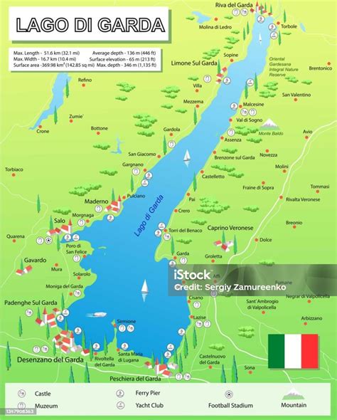 Lake Garda Stock Illustration Download Image Now Lake Garda Map