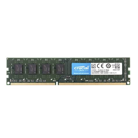 رم دسکتاپ Ddr3 دو کاناله 1600 مگاهرتز Cl11 کروشیال مدل M16fp ظرفیت 8 گیگابایت داده پردازان