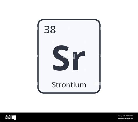 Strontium Element Symbol Graphic For Science Designs Stock Vector