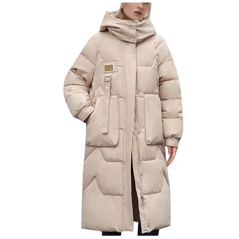 Mrat Womens Long Puffer Down Coat With Hood Long Sleeve Hoodies Quilt