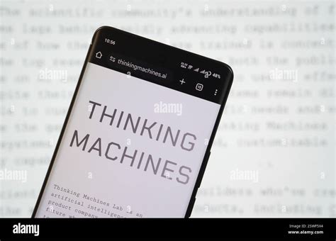Dhaka Bangladesh 19 Feb 2025 Thinking Machines Lab Homepage On The Smartphone Screen