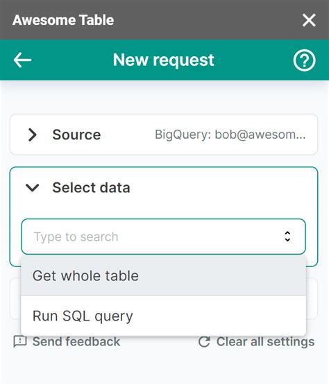 Log In With The Bigquery Connector Awesome Table Connectors Documentation