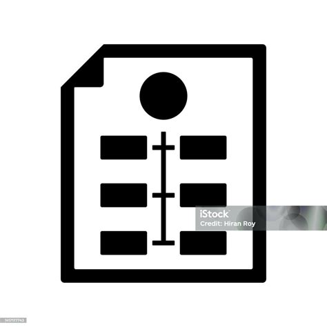 Flowchart Workflow Analytics Icon Black Vector Graphics Stock