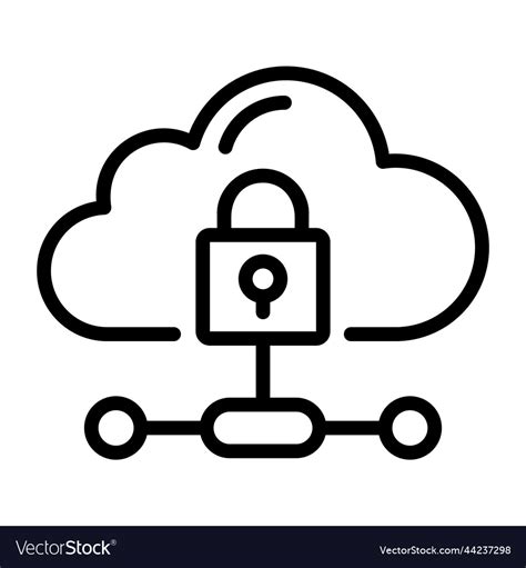 Cloud Lock Royalty Free Vector Image VectorStock