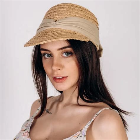 Соломенная летняя женская кепка шляпа с козырьком песочная 56 58 Id 1866546586 цена 480