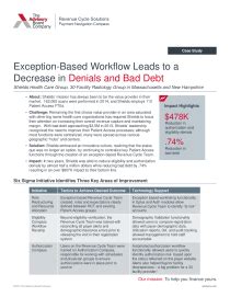 Exception Based Workflow Leads To A Decrease In Denials And