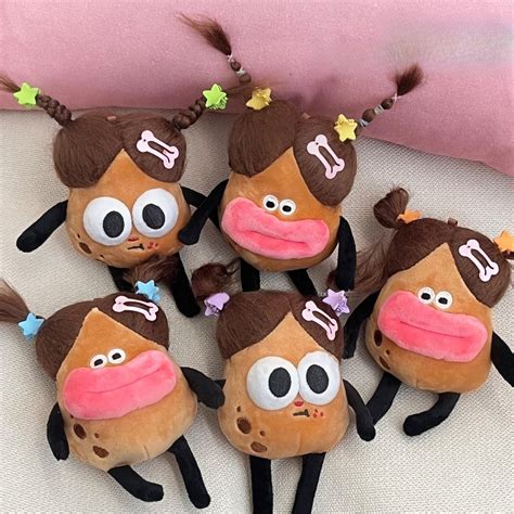 샵베흐 샵베흐 못생긴 귀여운 소시지 입 펜던트 귀여운 봉제 인형 가방 펜던트 만화 인형 커플 키 체인 위시버킷