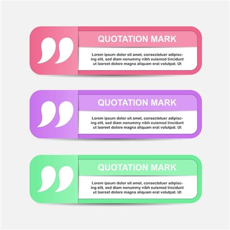 Premium Vector Modern Vector Quotation Marks Mix Color Art Design