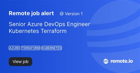 Senior Azure Devops Engineer Kubernetes Terraform
