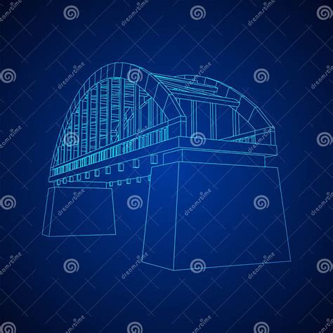 Bridge Connection Structure Wireframe Low Poly Mesh Stock Vector Illustration Of Exterior