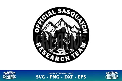 Official Sasquatch Research Team Svg Cricut Gravectory