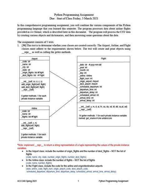 Python Programming Assignment Due Start Of Class Chegg
