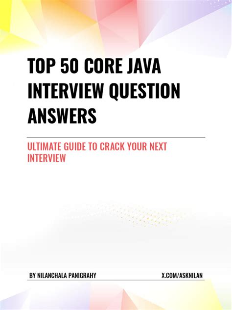 Top 50 Core Java Interview Question Answers Pdf Java Virtual Machine Constructor Object