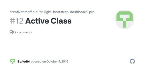 Active Class · Issue 12 · Creativetimofficialct Light Bootstrap