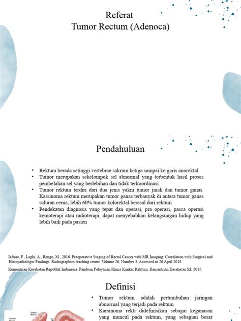 Ppt Tumor Rektum Pdf