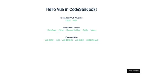 Vuetify Template Codesandbox